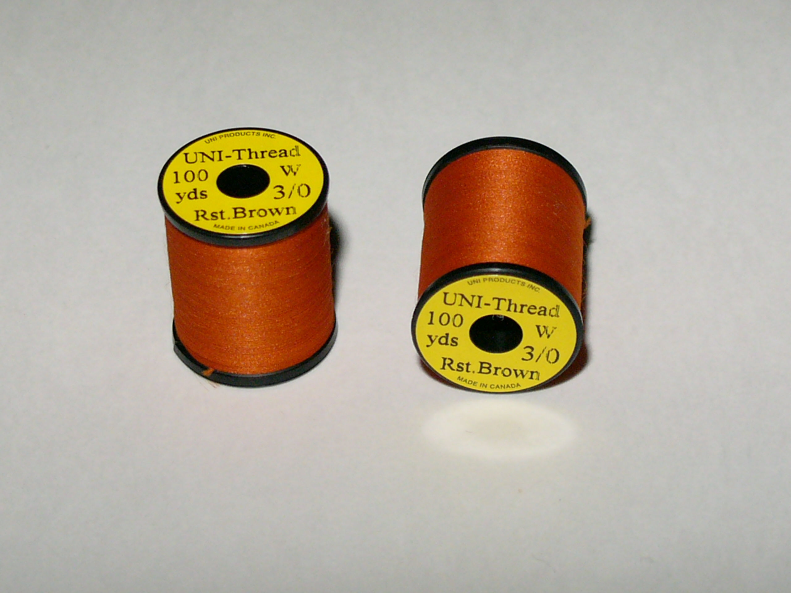 UNI Products J.G. Côté inc. | 3/0 UNI-Thread, 220 Denier, 21 colors.